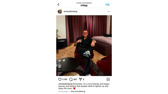 Influencern Christofer ”Chrippa” Berg gripen | EFN.se